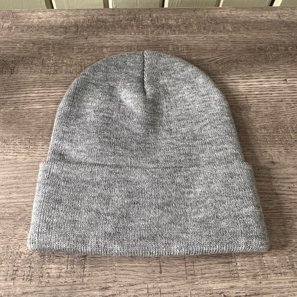 Accessories | Heather Gray Knit Style Beanie Hat | Poshmark